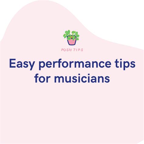 easy performance tips for musicians push fm