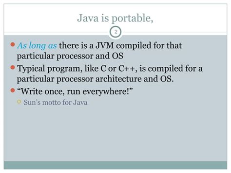 Presentation To Java Ppt