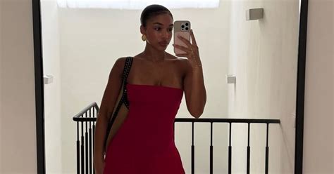 Lori Harveys Super Tiny Sheer Minidress Is A Whole Lotta Lace In Photo