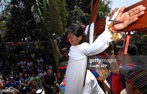 Crucified Woman Photos And Premium High Res Pictures Getty Images