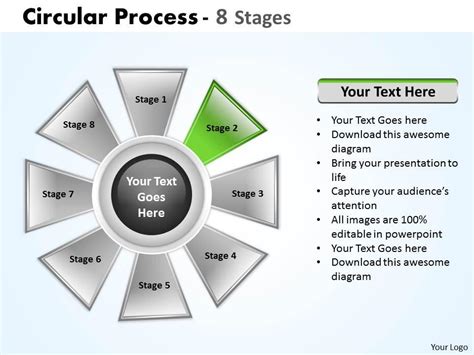 Circular Process 8 Stages 10 PowerPoint Slide Images PPT Design Templates Presentation