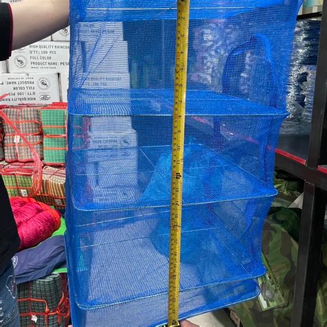 คอนโดตากปลา ที่ตากอาหาร 3 ชั้น มุ้งตากอาหาร มี 3 ขนาด พร้อมซิปปิดกันแมลง Shopee Thailand