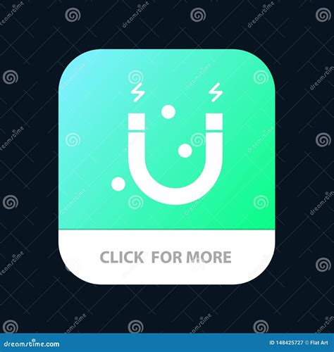 Education Magnet Science Mobile App Button Android And Ios Glyph
