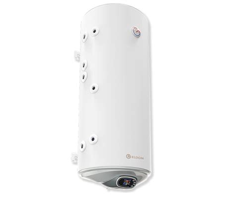 Бойлер Eldom 120л 3 Kw вертикален две леви серпентини електронно управление неръждаем