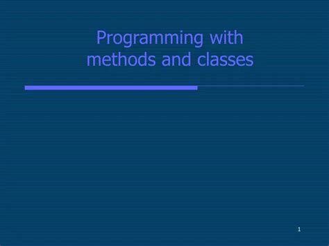 Ppt Java Programming Methods And Classes Conversion Implementation