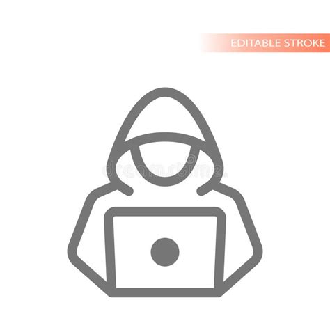 Computer Hacker Thief Stock Vector Illustration Of Cartoon 258539397