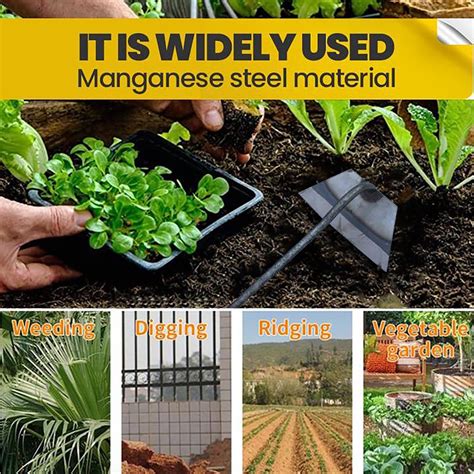Garden Hoe Hollow Design Hand Weeding Tool Thickened Steel Bar
