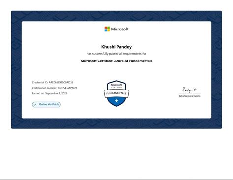 Microsoftcertified Azureai Ai900 Continuouslearning Khushi Pandey