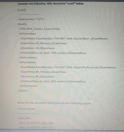 Solved Consider The Following XML Document A Xml Below A Chegg