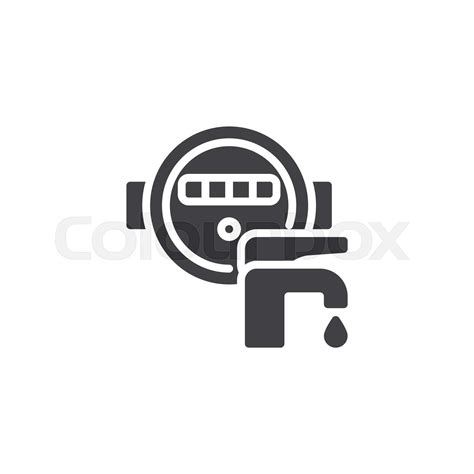 Water Flow Meter Vector Icon Stock Vector Colourbox