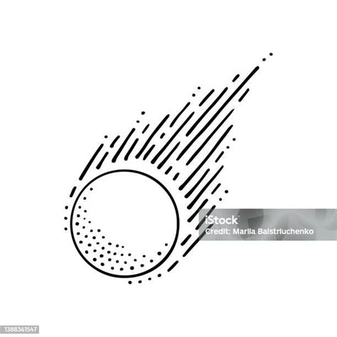 떨어지는 운석 선 예술 혜성 꼬리 천체 유성 은하계의 우주 문제 대기 현상 천문학 손으로 그린 벡터 낙서 그림 간단한 윤곽선 요소 검은색에 대한 스톡 벡터 아트 및 기타