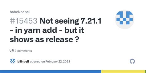 Not Seeing 7211 In Yarn Add But It Shows As Release · Issue