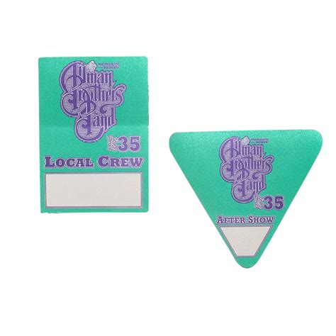 Backstage Pass Set Green Allman Brothers Band