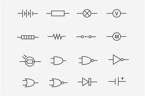 24 Electric Circuit Icons By Creativevip