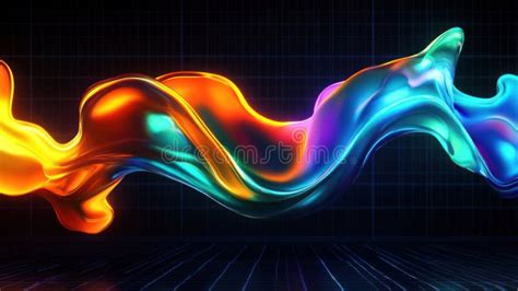 A Vibrant Flowing Abstract Design With Smooth Gradients And Dynamic Movement Stock Illustration