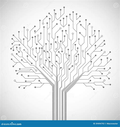 Circuit Board Tree Symbol Poster Stock Vector Image 39494793