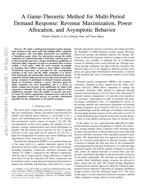 A Game Theoretic Method For Multi Period Demand Response Revenue Maximization Power Allocation