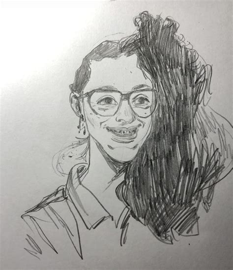 Иллюстрация Нерд в стиле скетчи