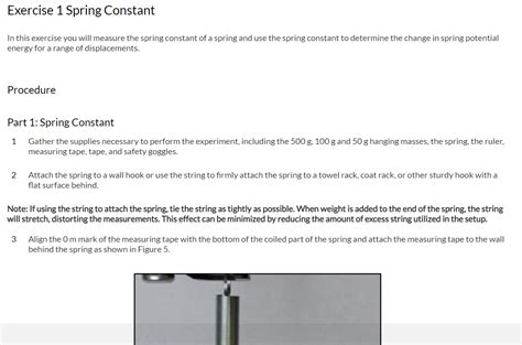 Solved Exercise 1 Spring Constant In This Exercise You Will Chegg Com
