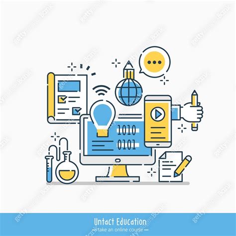 아이콘 아이콘세트 아이콘 라인아이콘 라인아트 일러스트기법 벡터 일러스트 비대면 사회이슈 교육 주제 인터넷강의 인터넷 코딩 코딩교육