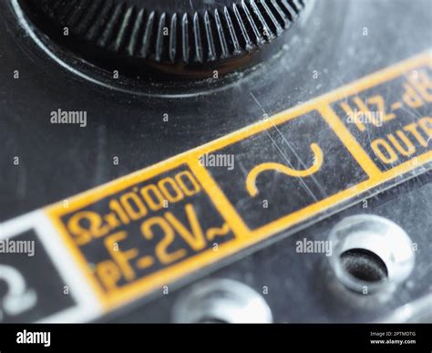 Electrical Symbols On A Vintage Analog Multimeter Measuring Instrument Stock Photo Alamy