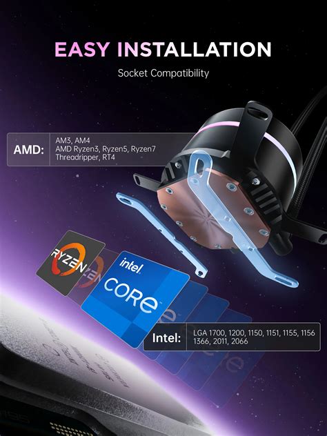 Wholesale ARGB PWM 360mm RGB Lighting Liquid AIO Cooler