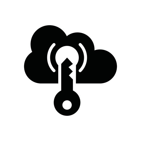 Cloud Access Vector Glyph Icon Cloud Computing Symbol Eps 10 File