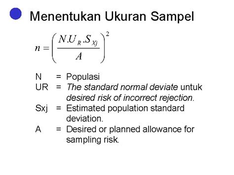 AUDIT SAMPLING Appendix MEAN PER UNIT MPU Menentukan