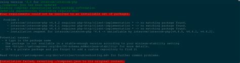 Can Not Install Intercom Intercom Php In Laravel Issue