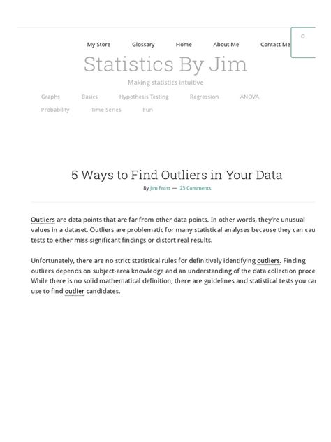 5 Ways To Find Outliers In Your Data Statistics By Jim Pdf