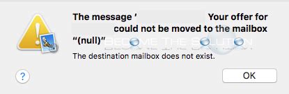 Fix The Destination Mailbox Does Not Exist Mac Mail