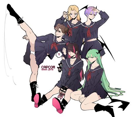 Chun Li Morrigan Aensland Cammy White Han Juri And Lilith Street