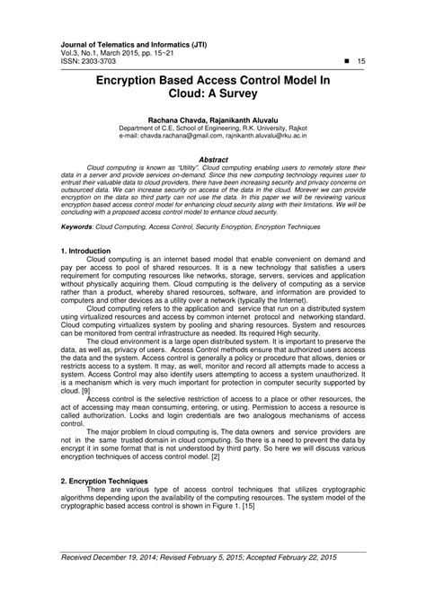 Pdf Encryption Based Access Control Model In Cloud A Survey