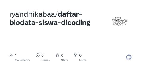 Github Ryandhikabaadaftar Biodata Siswa Dicoding