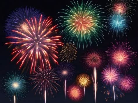 Premium Photo Beautiful Realistic Fireworks Celebration Background