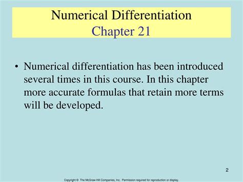 PPT Chapter 21 Numerical Differentiation PowerPoint Presentation Free Download ID 9090658