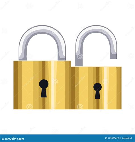 Safe Secure Padlock Isolated Icon Stock Vector Illustration Of Shiny Privacy 175383622
