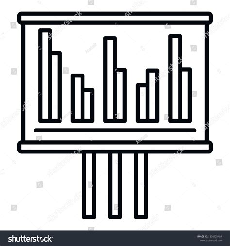 Audit Banner Graph Icon Outline Audit Stock Vector Royalty Free
