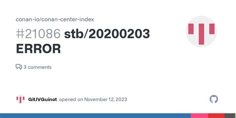 Stb20200203 Error · Issue 21086 · Conan Ioconan Center Index · Github