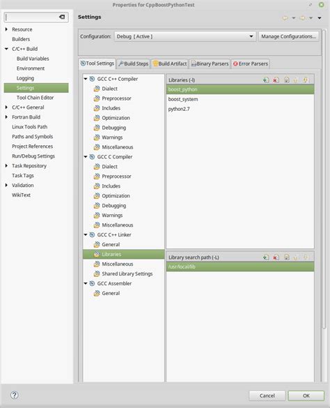 C How To Use Boostpython In Eclipse Running On Linux Mint 18