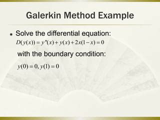 Galerkin Method PDF