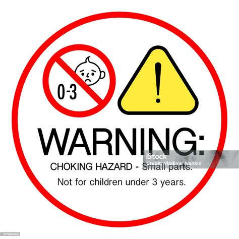 Choking Hazard Sign Sticker Or Banner Stock Illustration Download
