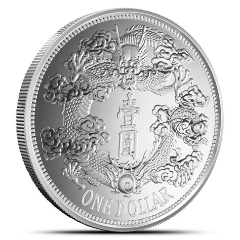 2018 1 Oz Chinese Silver Tientsin Dragon Dollar Coin Restrike L Bgasc™