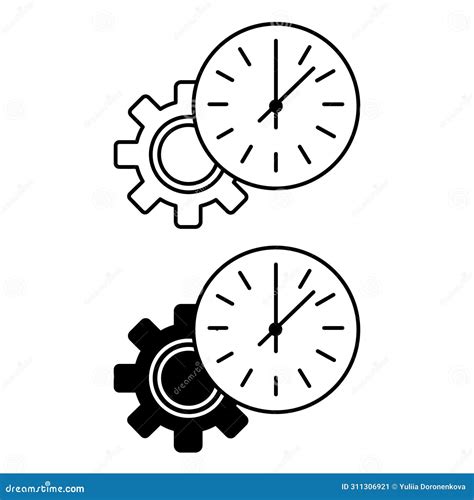 Time Management Icons Stock Vector Illustration Of Productivity 311306921