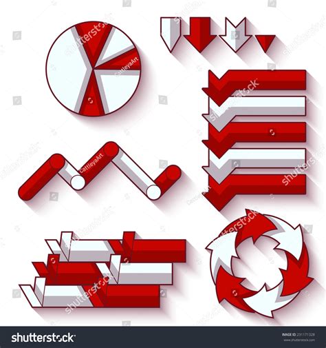Vector Set Arrows Diagram Infographic Stock Vector Royalty Free Shutterstock