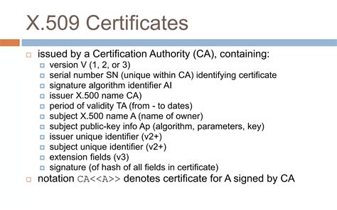 X 509 Certificates PPT