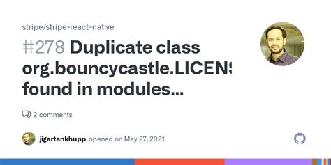 duplicate class org bouncycastle license found in modules jetified