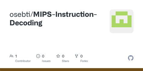 Github Osebtimips Instruction Decoding