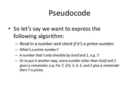 Introduction To Pseudocode