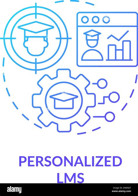 Personalized Lms Blue Gradient Concept Icon Stock Vector Image And Art